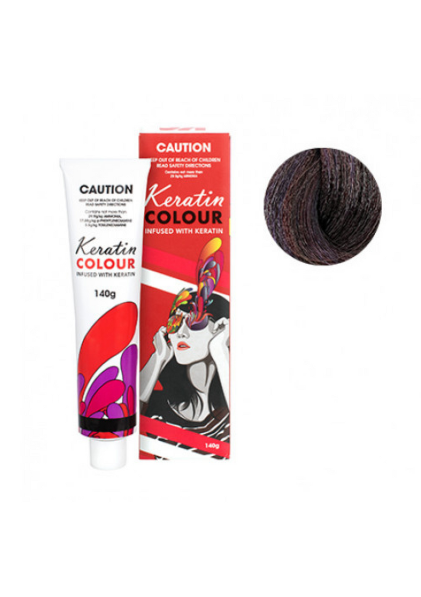 Keratin Colour 5.20 Intense Light Violet Brown 140g – Hairworks Extra