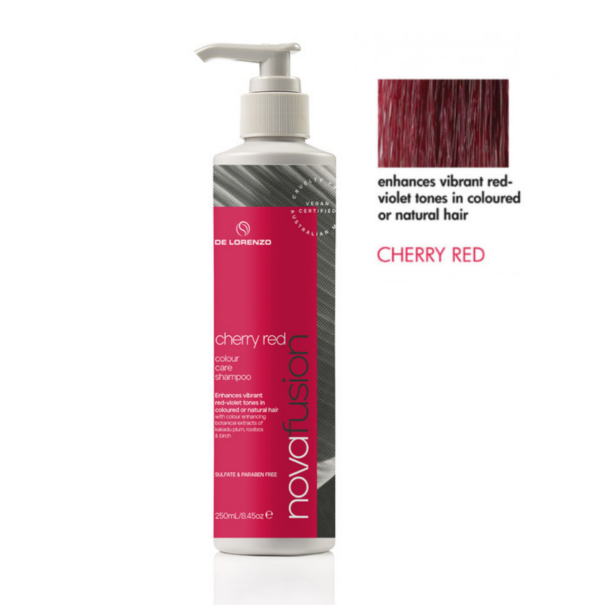 DeLorenzo Novafusion Cherry Red Shampoo 250ml – Hairworks Extra